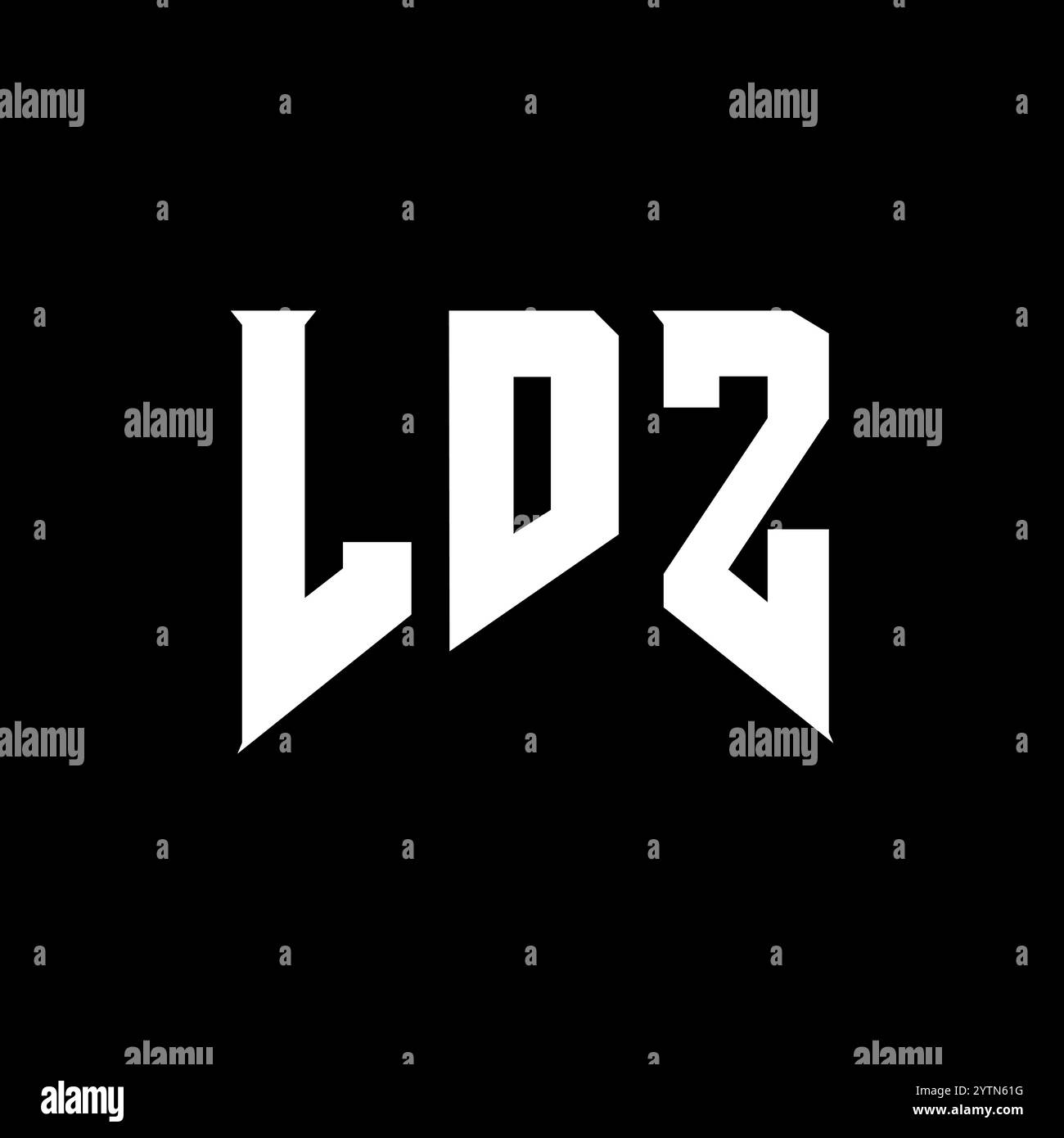 LDZ letter logo design for technology company. LDZ logo design black ...