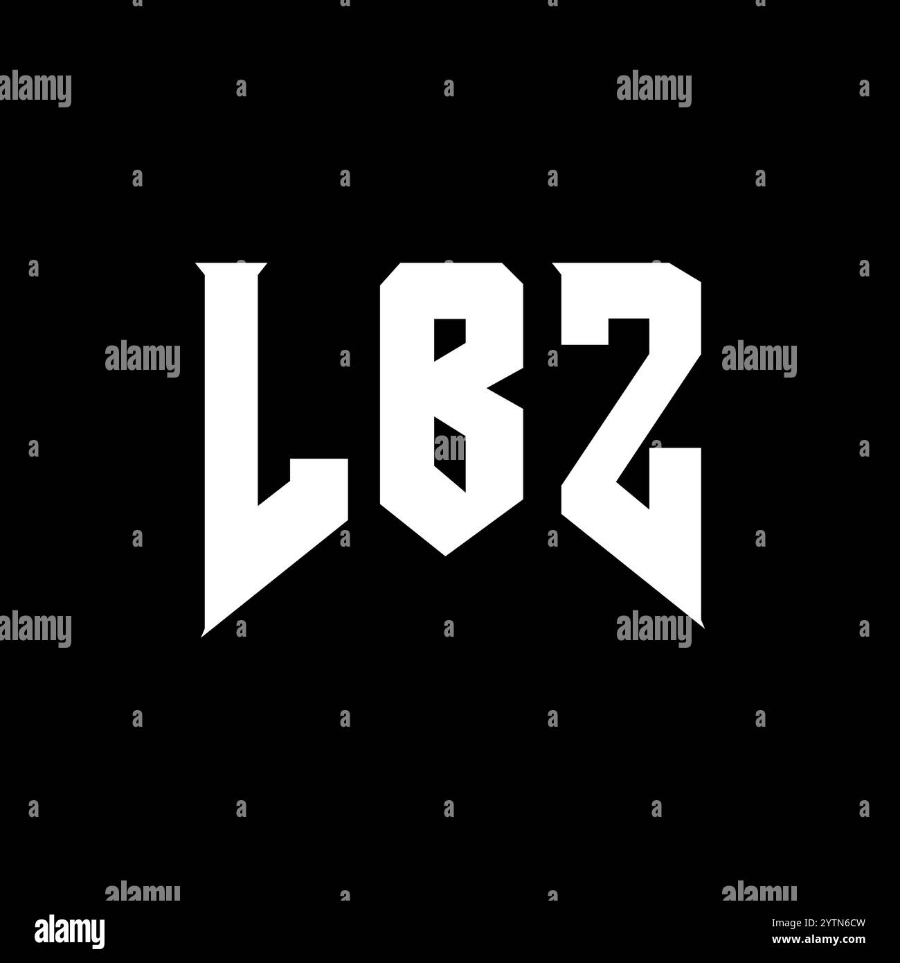 LBZ letter logo design for technology company. LBZ logo design black ...