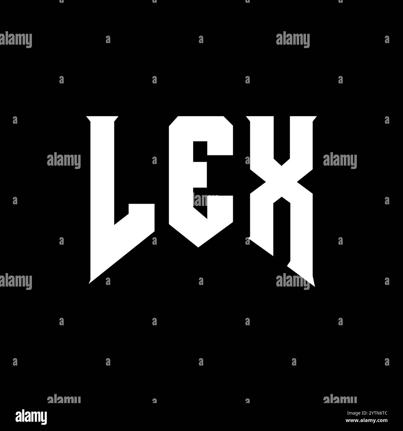 LEX letter logo design for technology company. LEX logo design black ...