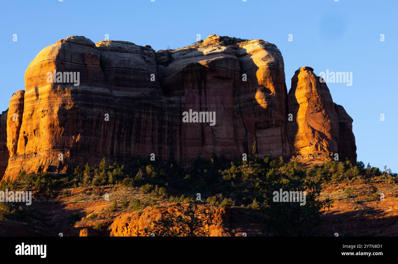 Iconic Cathedral Rock geologic red rocks formation in Sedona, Arizona ...