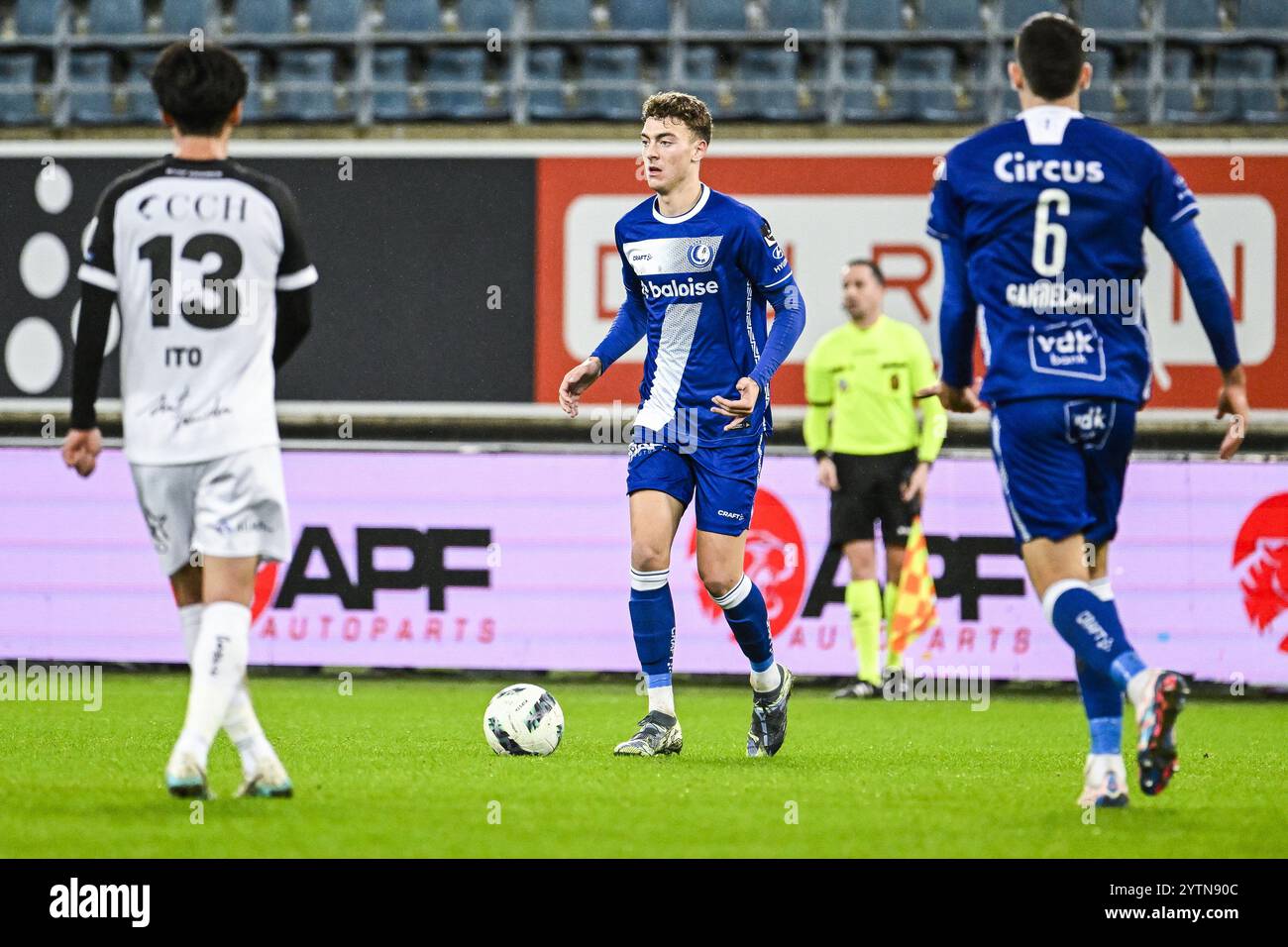 Liege, Belgium. 07th Dec, 2024. Gent's Mathias Delorge pictured in ...