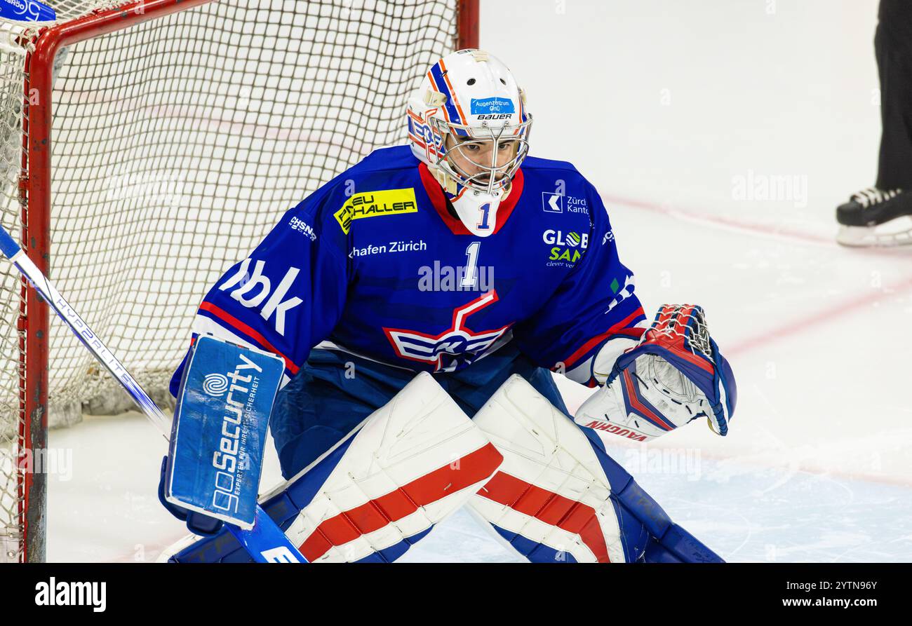 Kloten, Switzerland, 29th Nov 2024: #1 Liam Yuhki Deussen, goalkeeper ...