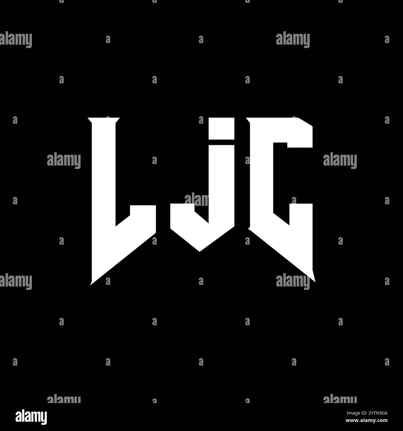LJC letter logo design for technology company. LJC logo design black ...