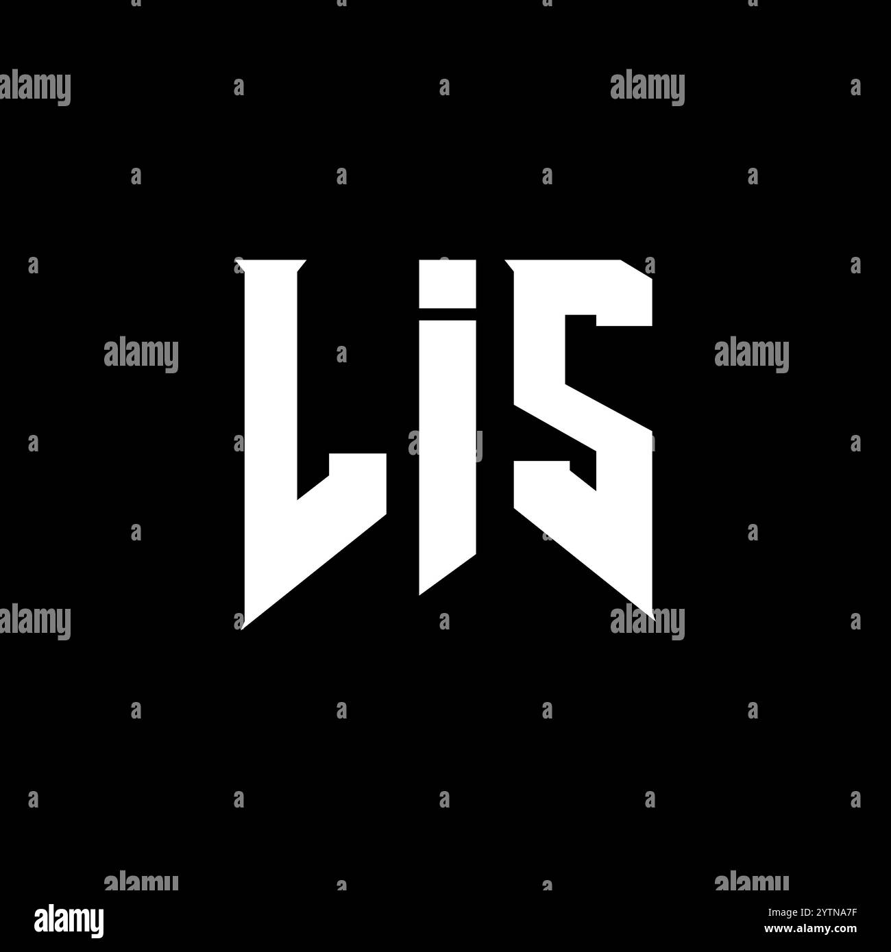 LIS letter logo design for technology company. LIS logo design black ...