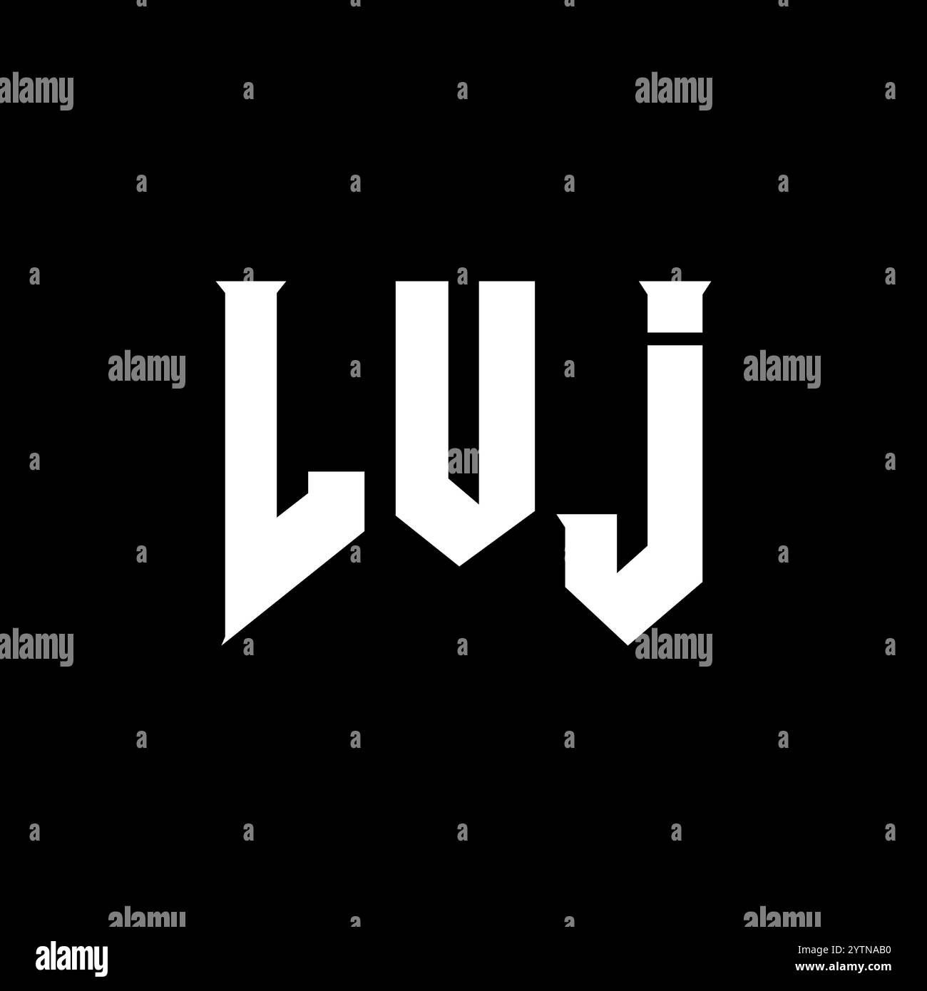 LUJ letter logo design for technology company. LUJ logo design black ...