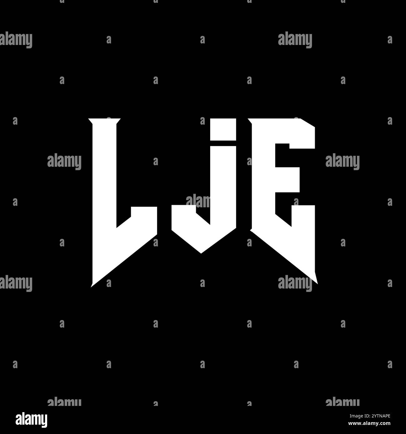 LJE letter logo design for technology company. LJE logo design black ...