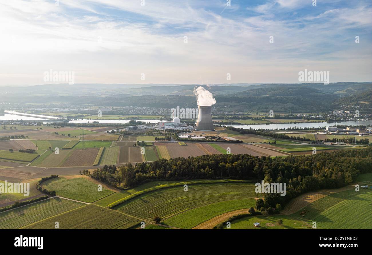 Leibstadt, Switzerland, 31st Aug 2024: View of the Leibstadt nuclear ...