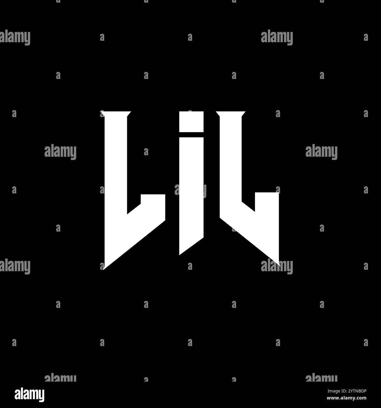 LIL letter logo design for technology company. LIL logo design black ...