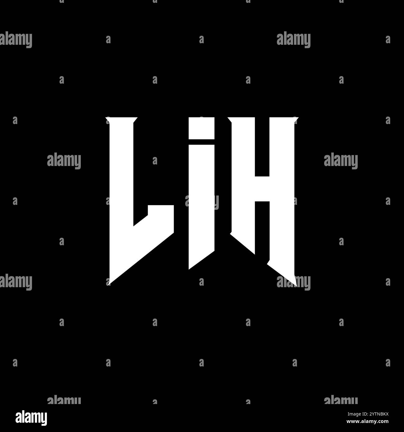 LIH letter logo design for technology company. LIH logo design black ...