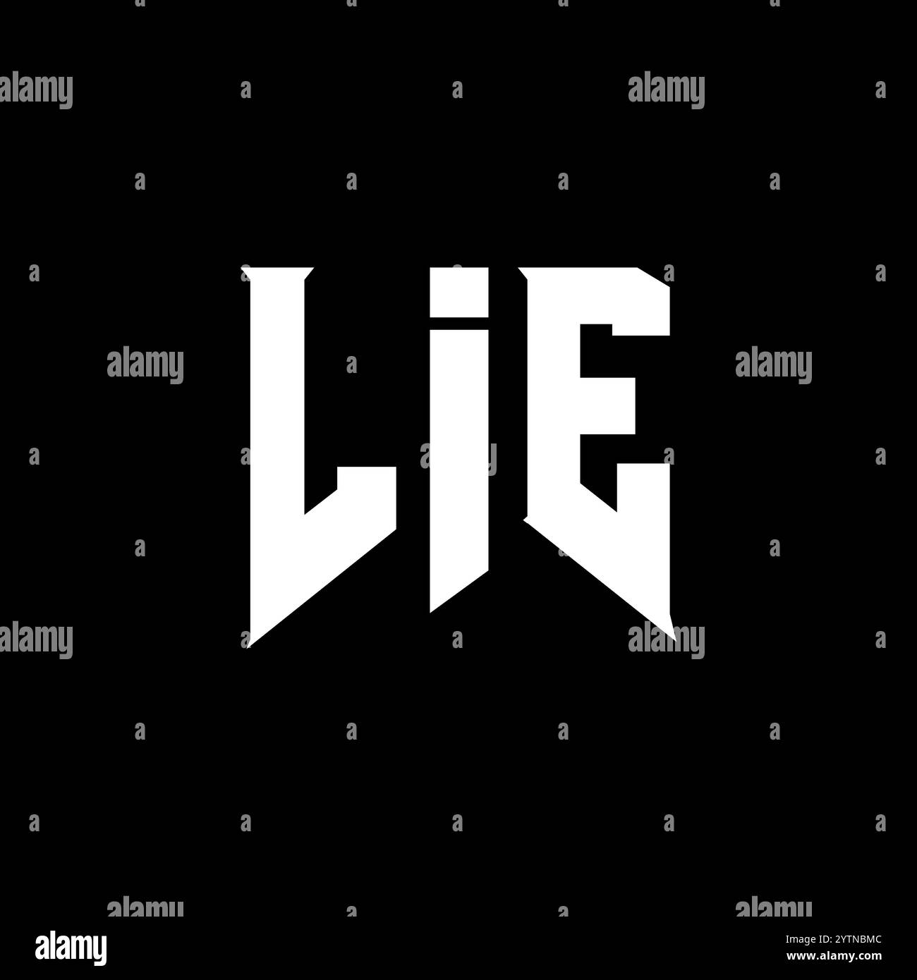 LIE letter logo design for technology company. LIE logo design black ...