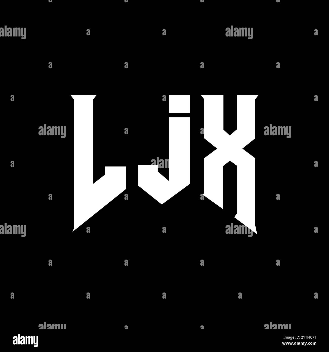 LJX letter logo design for technology company. LJX logo design black ...