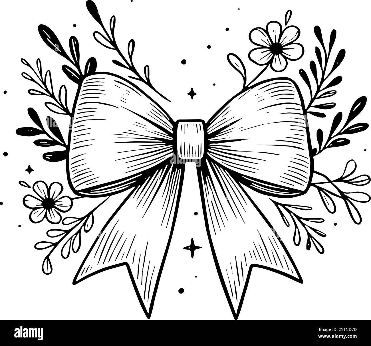 Bow clipart vector element transparent background, vector Stock Vector ...