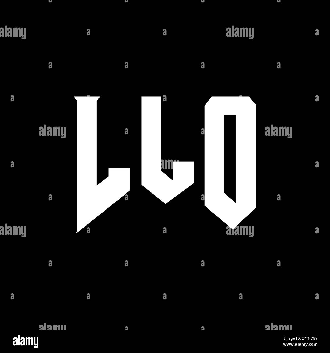 LLO letter logo design for technology company. LLO logo design black ...