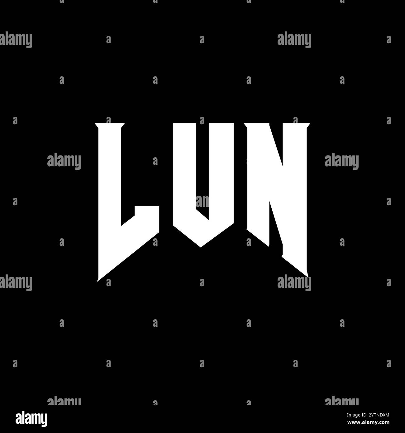 LUN letter logo design for technology company. LUN logo design black ...
