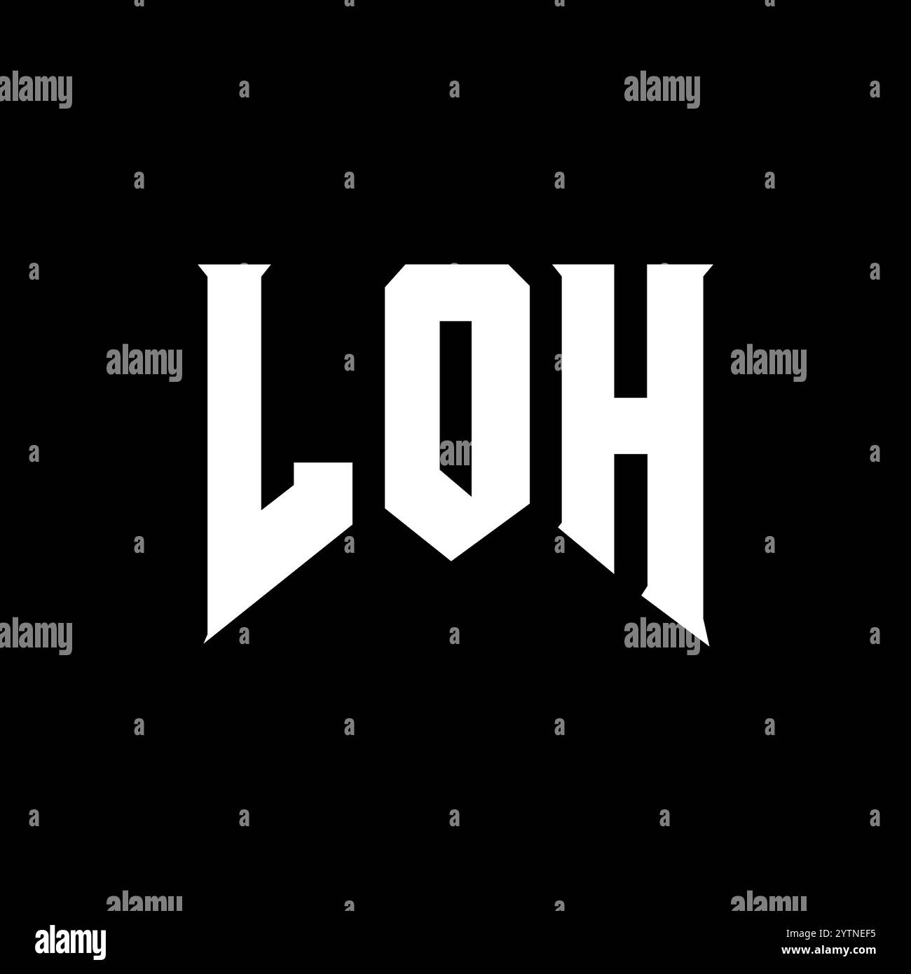 LOH letter logo design for technology company. LOH logo design black ...