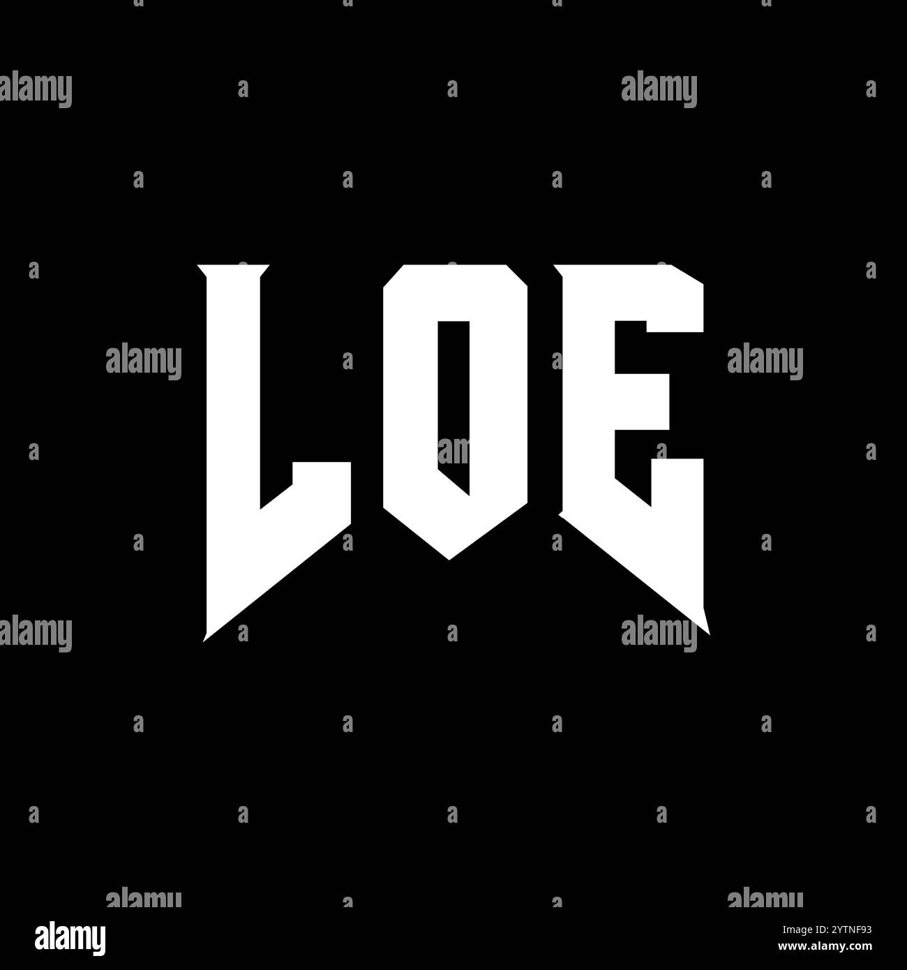 LOE letter logo design for technology company. LOE logo design black ...