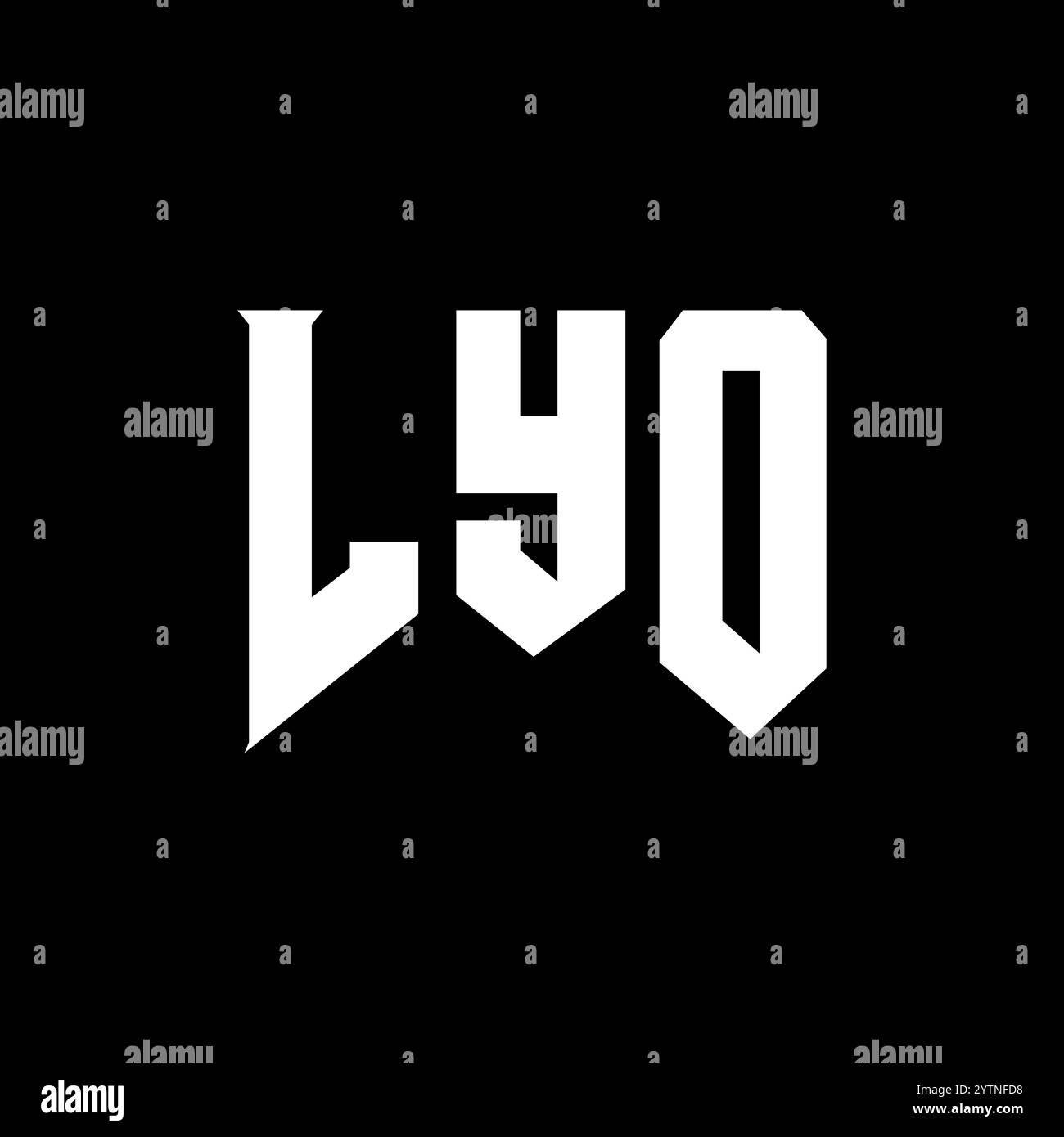 LYO letter logo design for technology company. LYO logo design black ...