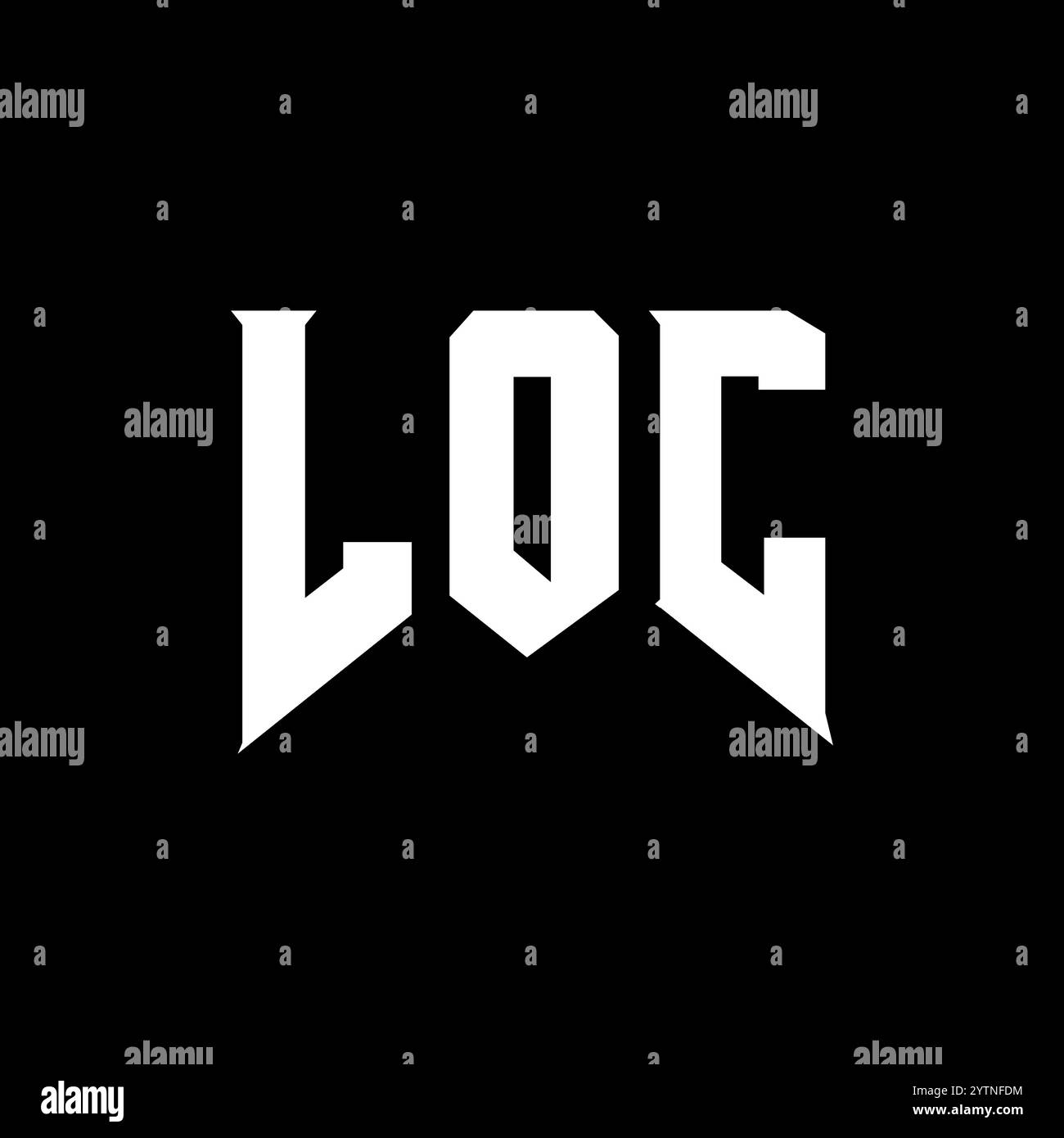 LOC letter logo design for technology company. LOC logo design black ...