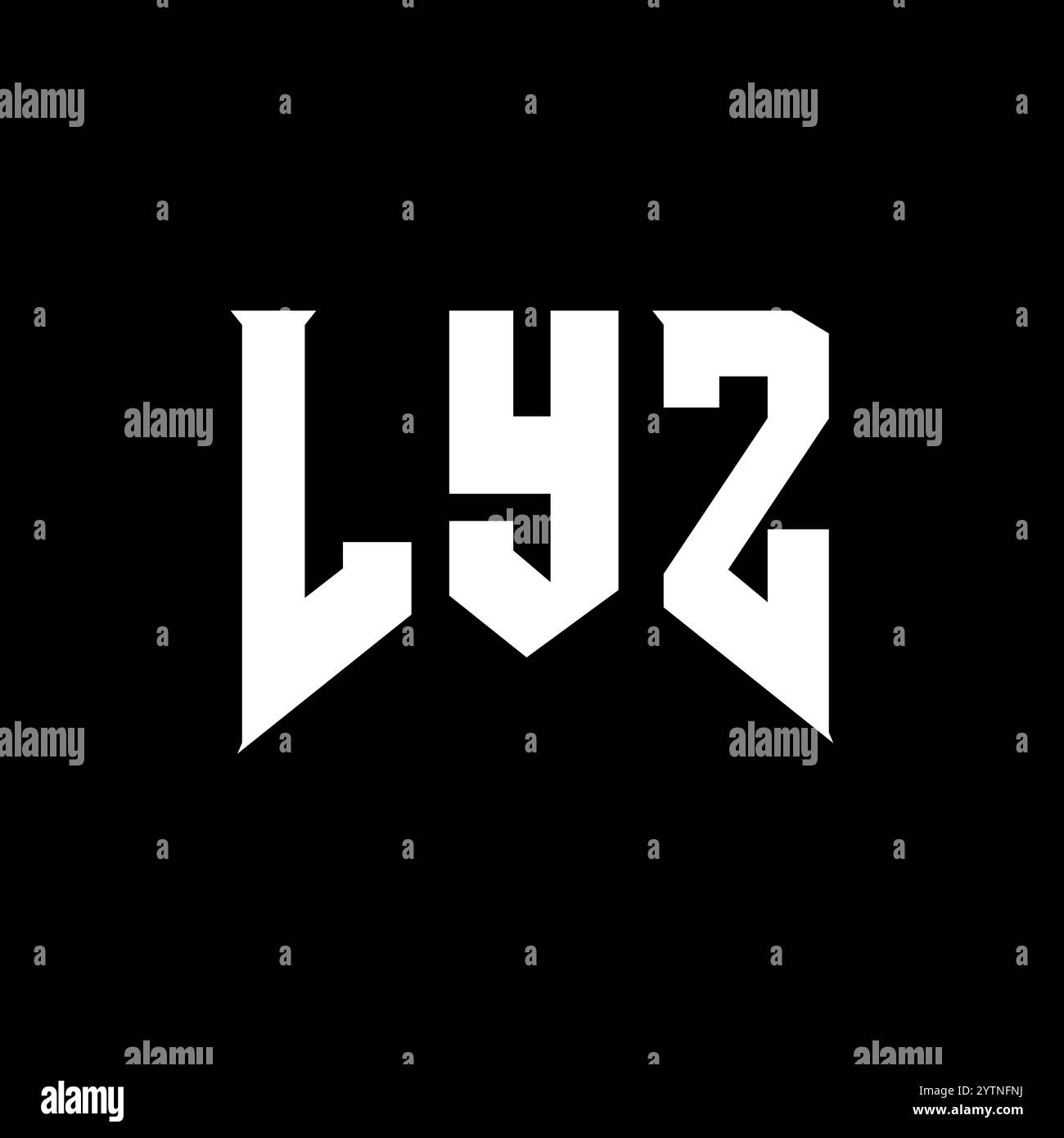 LYZ letter logo design for technology company. LYZ logo design black ...