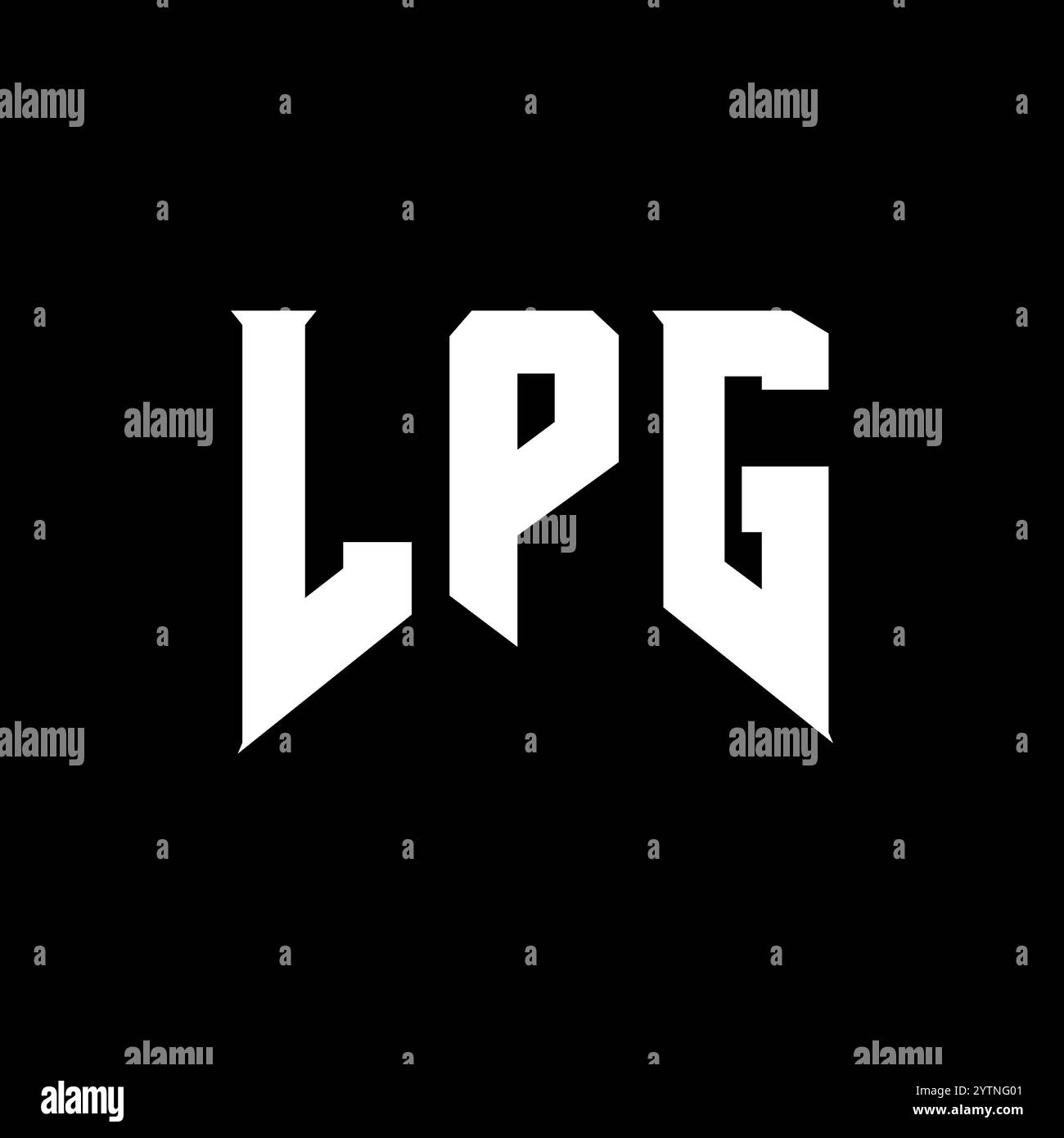 LPG letter logo design for technology company. LPG logo design black ...