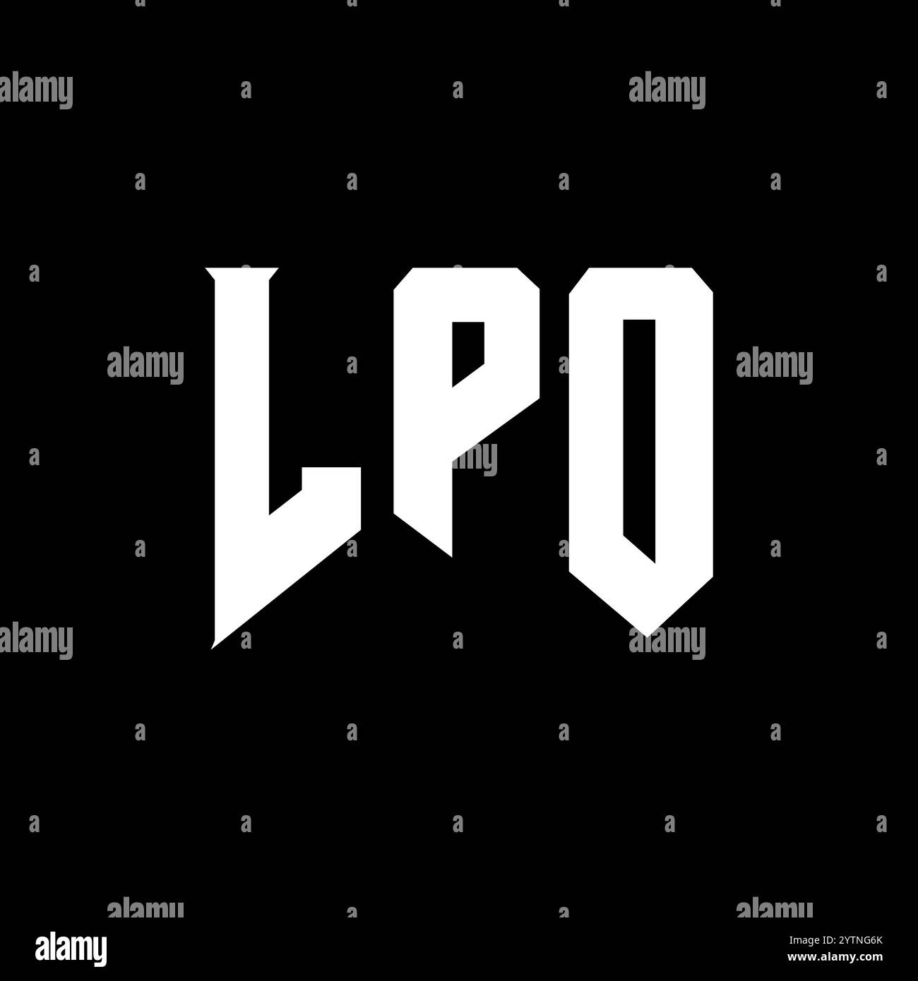 LPO letter logo design for technology company. LPO logo design black ...
