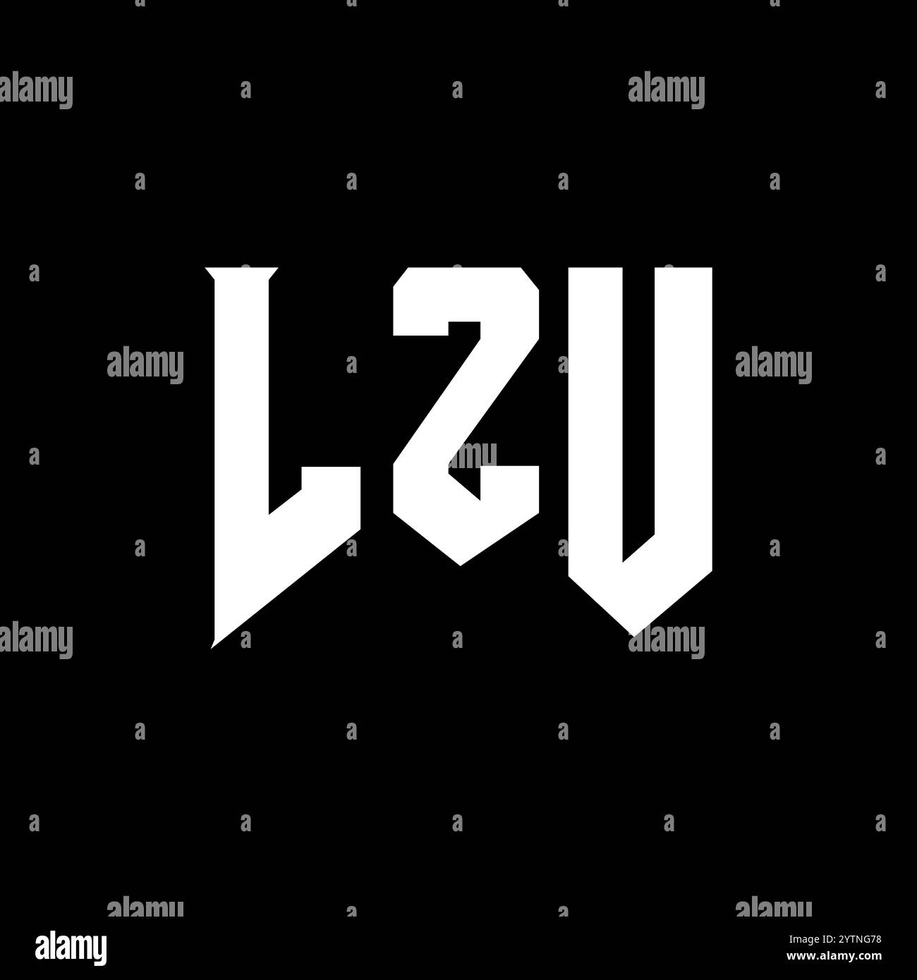 LZU letter logo design for technology company. LZU logo design black ...