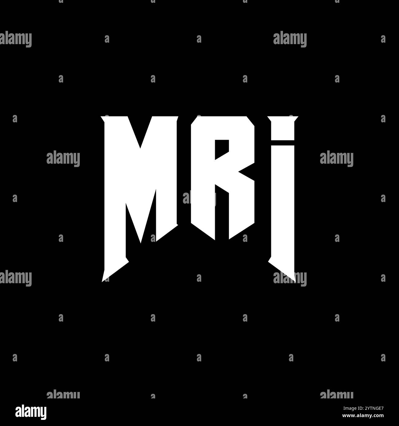MRI letter logo design for technology company. MRI logo design black ...