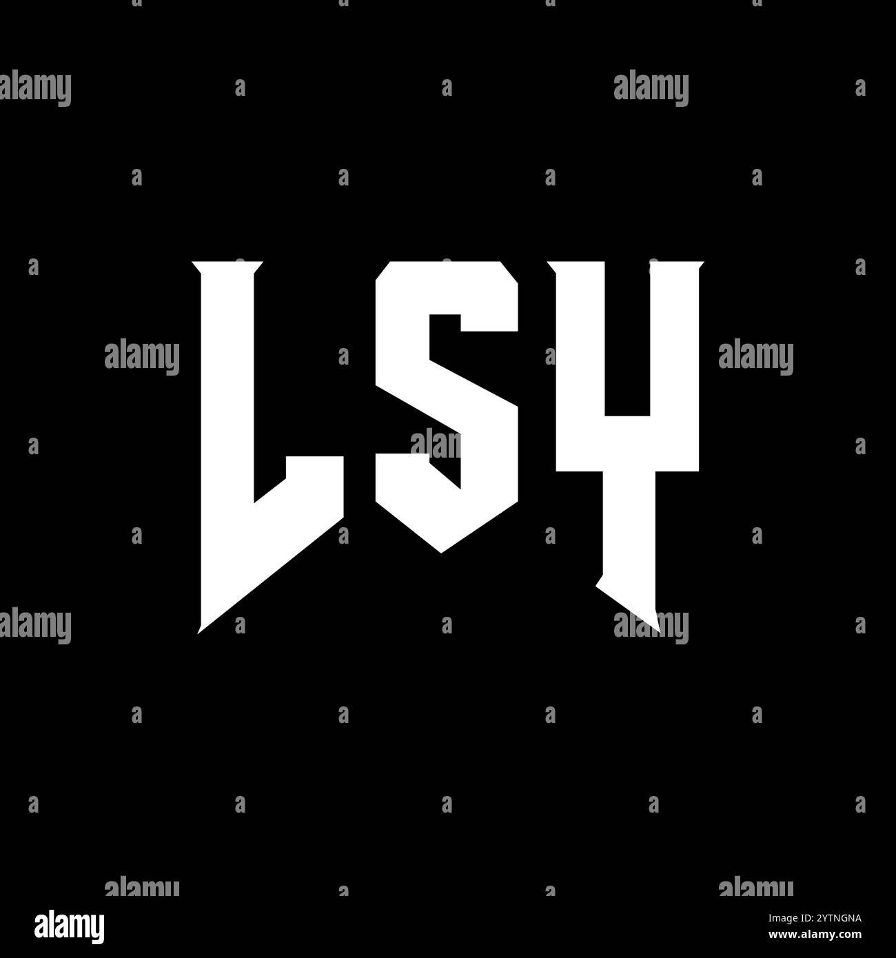 LSY letter logo design for technology company. LSY logo design black and white color combination ...