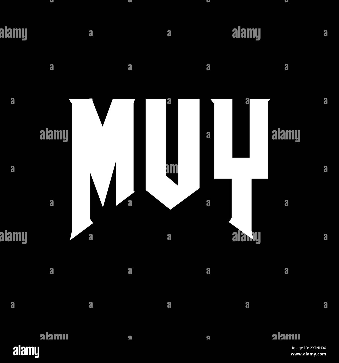 MUY letter logo design for technology company. MUY logo design black ...
