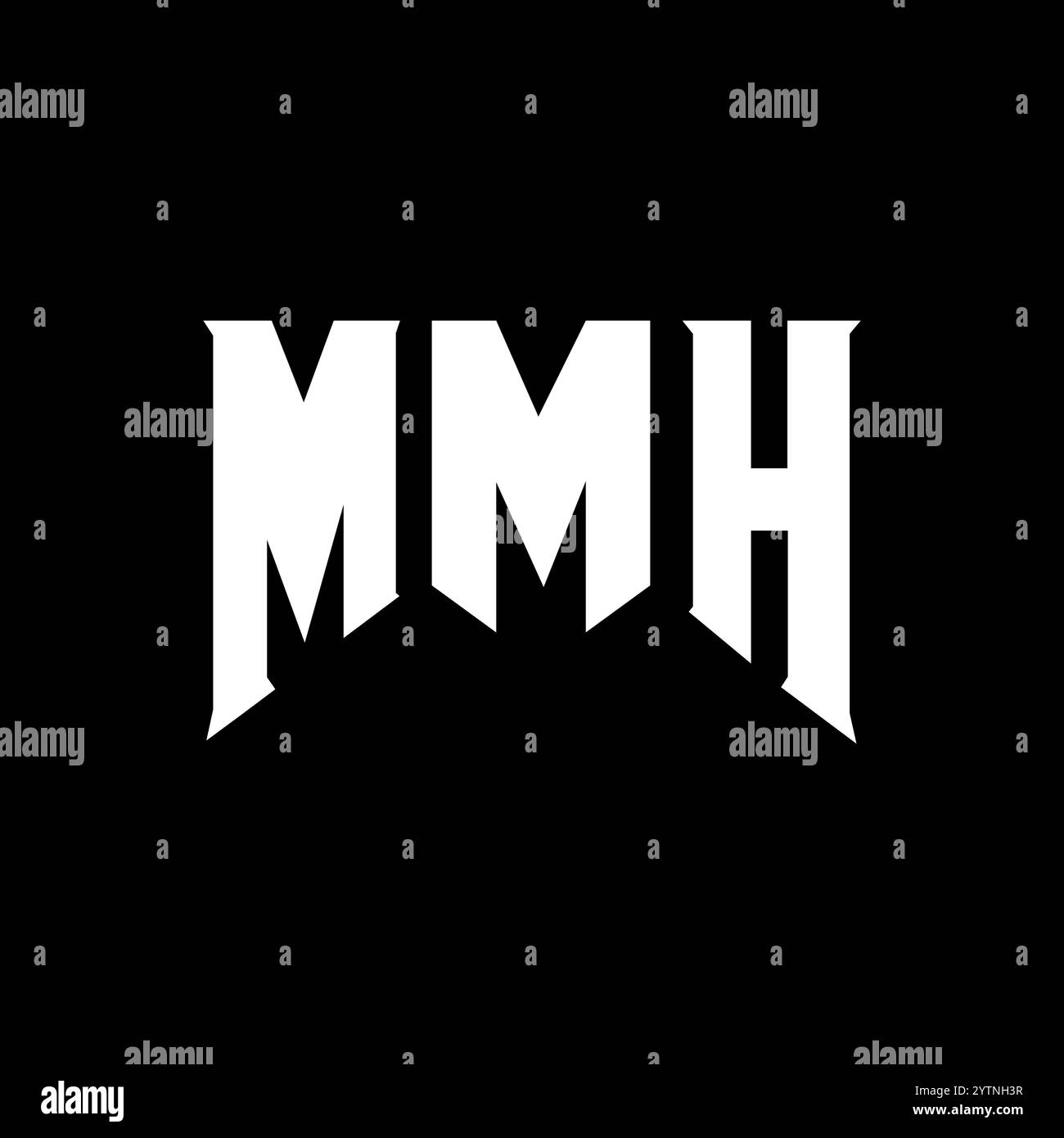 MMH letter logo design for technology company. MMH logo design black ...