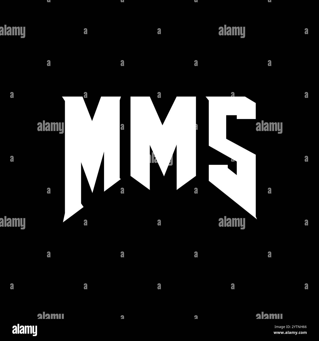 MMS letter logo design for technology company. MMS logo design black ...