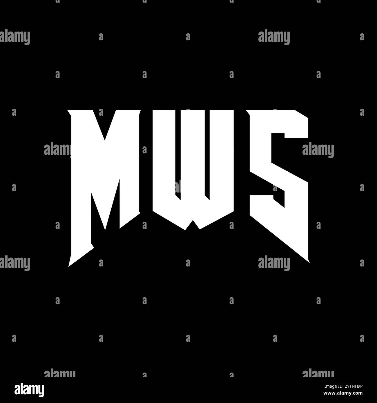 MWS letter logo design for technology company. MWS logo design black ...