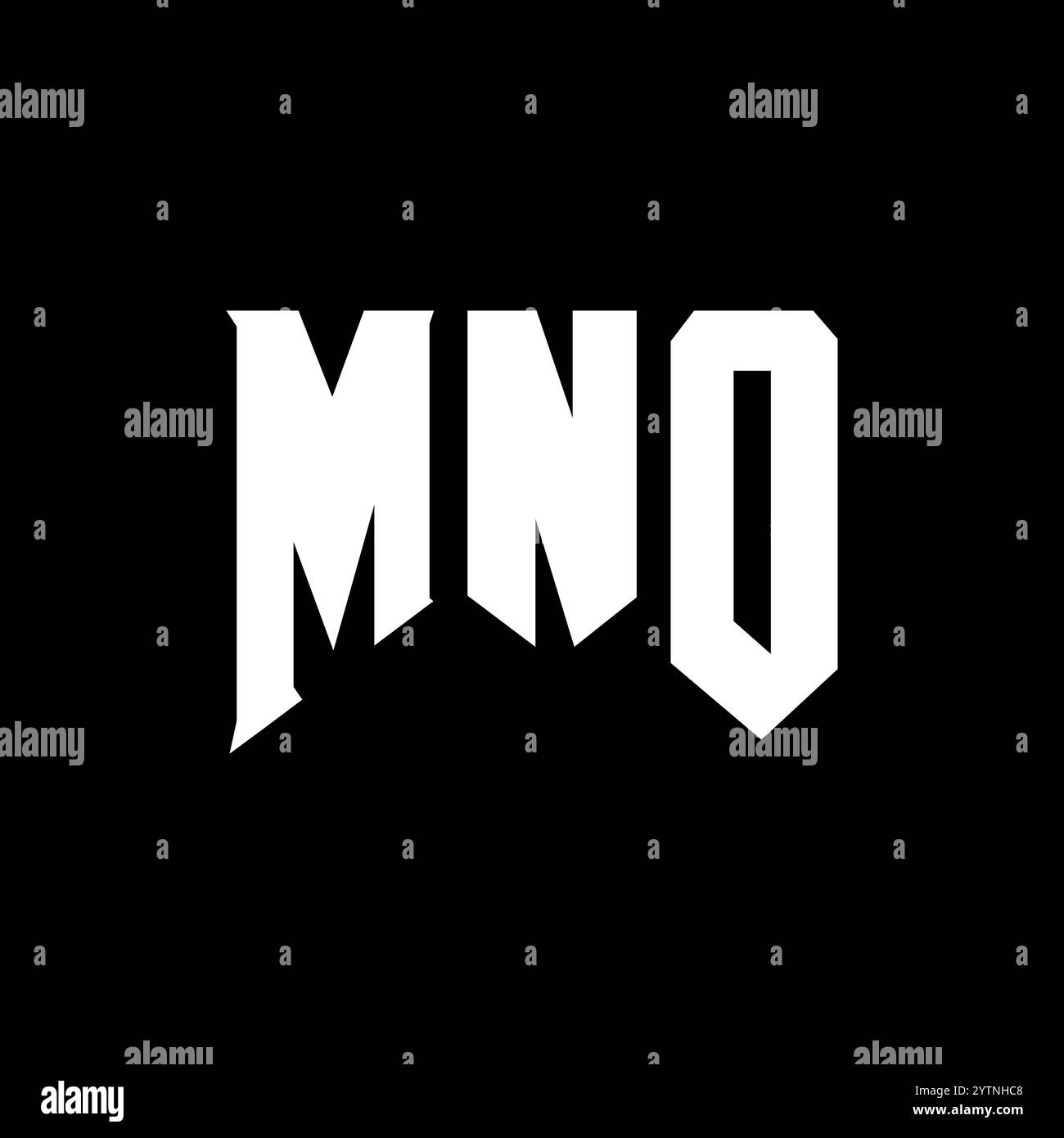 MNO letter logo design for technology company. MNO logo design black ...