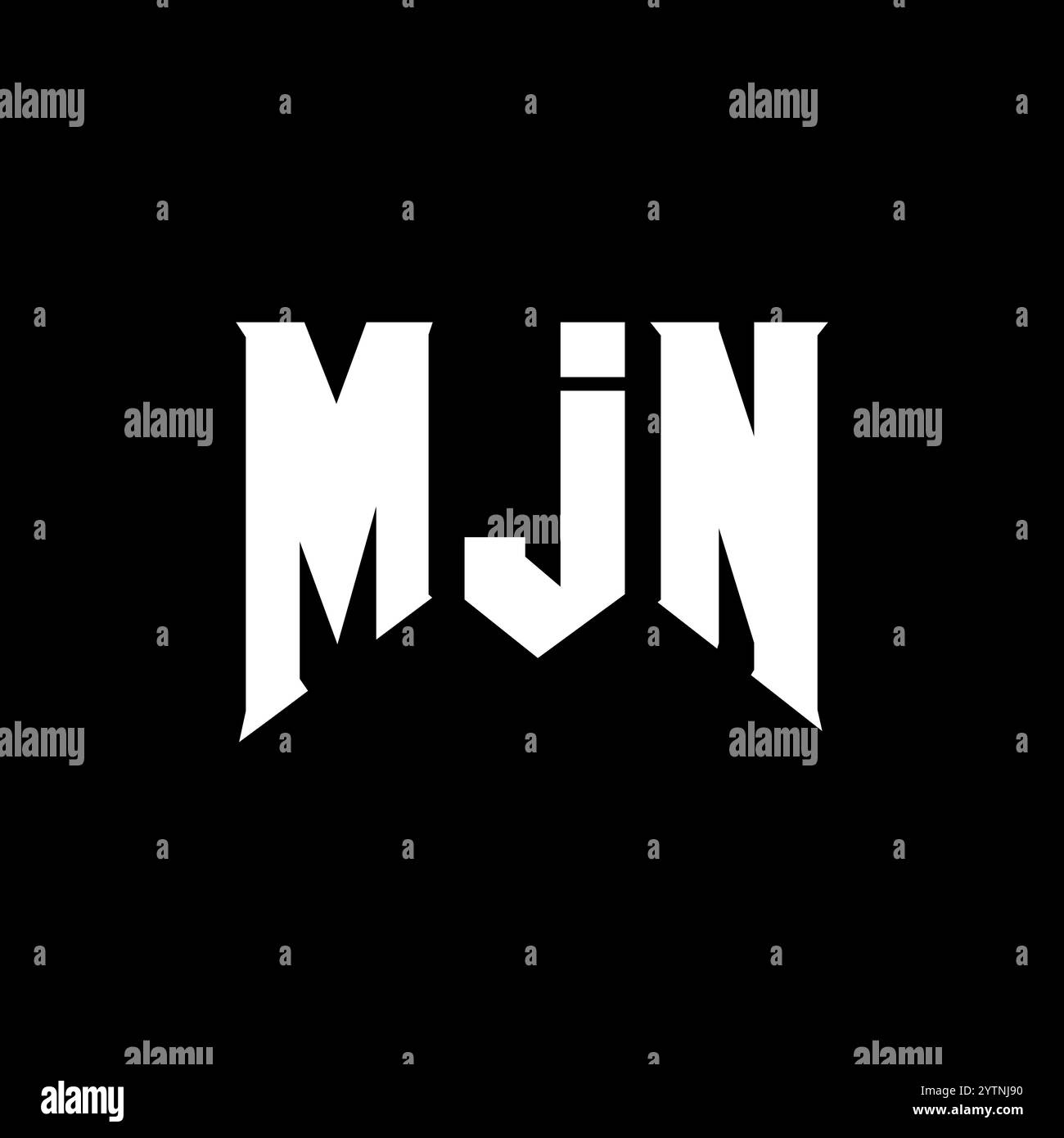 MJN letter logo design for technology company. MJN logo design black ...
