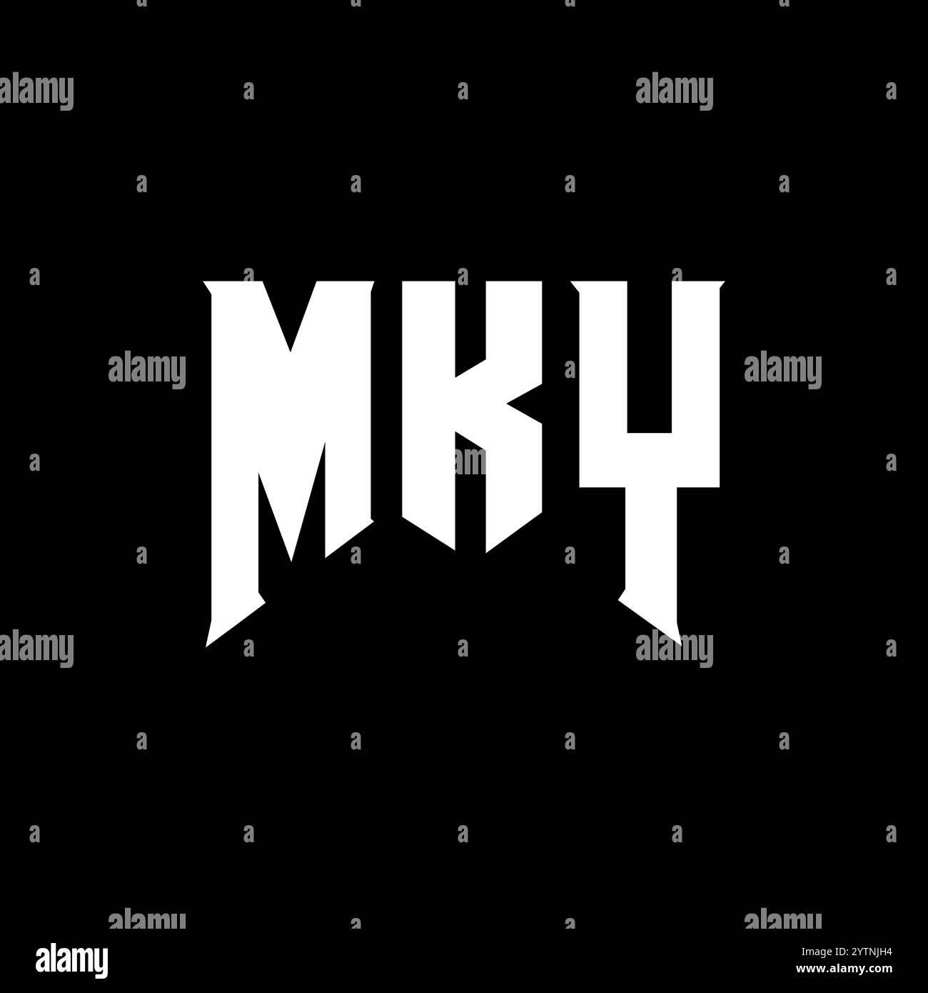 MKY letter logo design for technology company. MKY logo design black ...