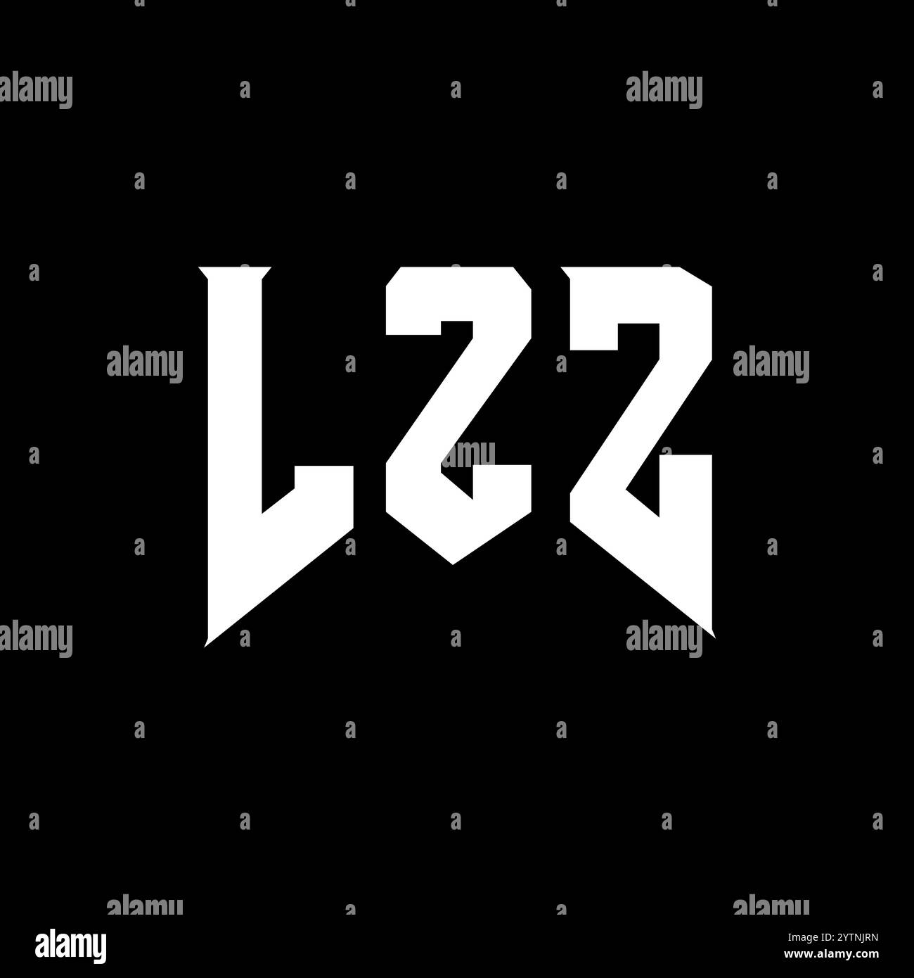 LZZ letter logo design for technology company. LZZ logo design black and white color combination ...