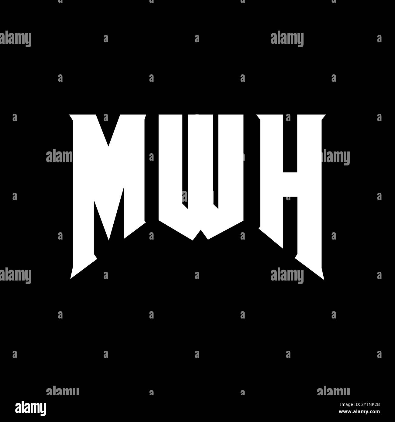 MWH letter logo design for technology company. MWH logo design black ...