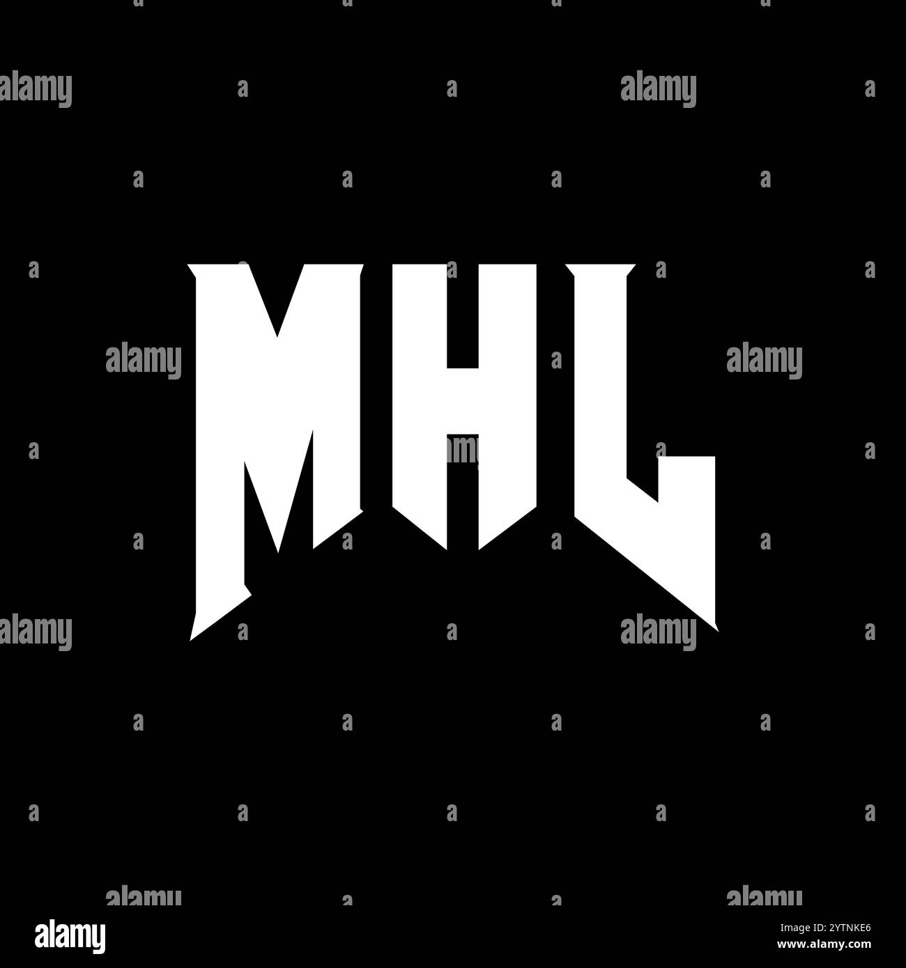 MHL letter logo design for technology company. MHL logo design black ...