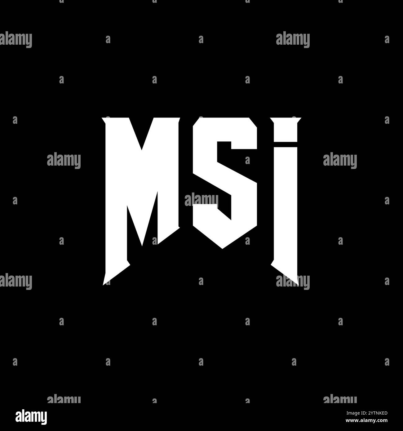 MSI letter logo design for technology company. MSI logo design black ...