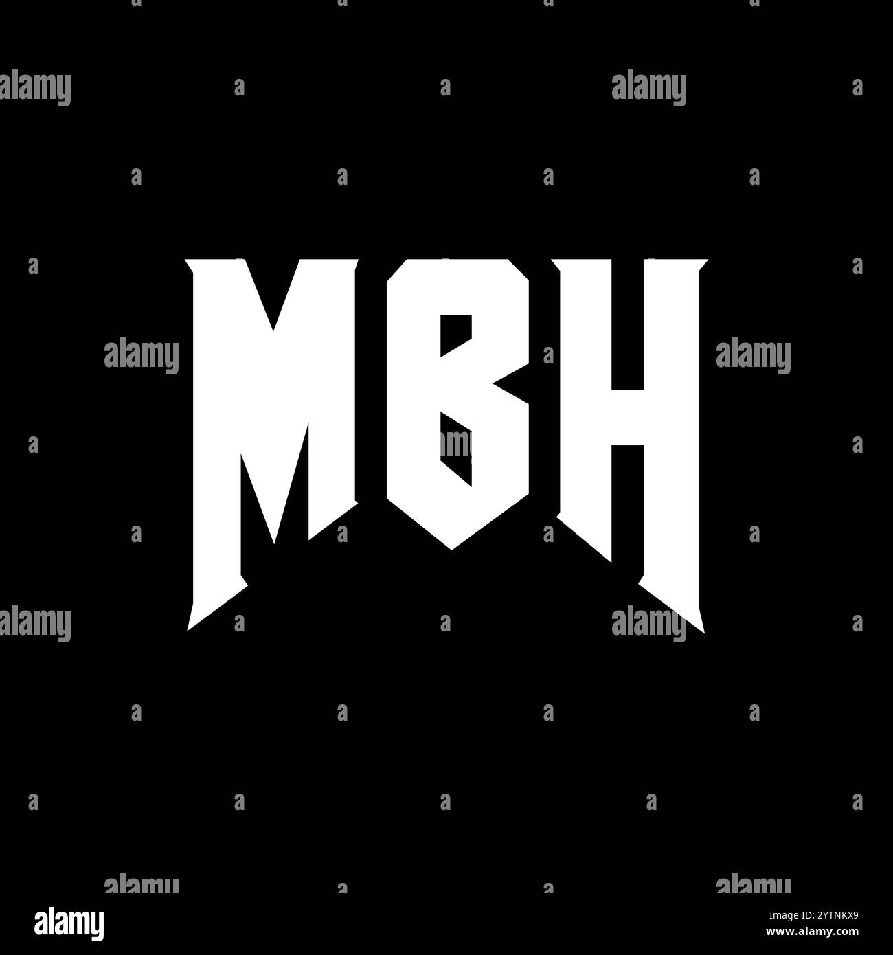 MBH letter logo design for technology company. MBH logo design black ...