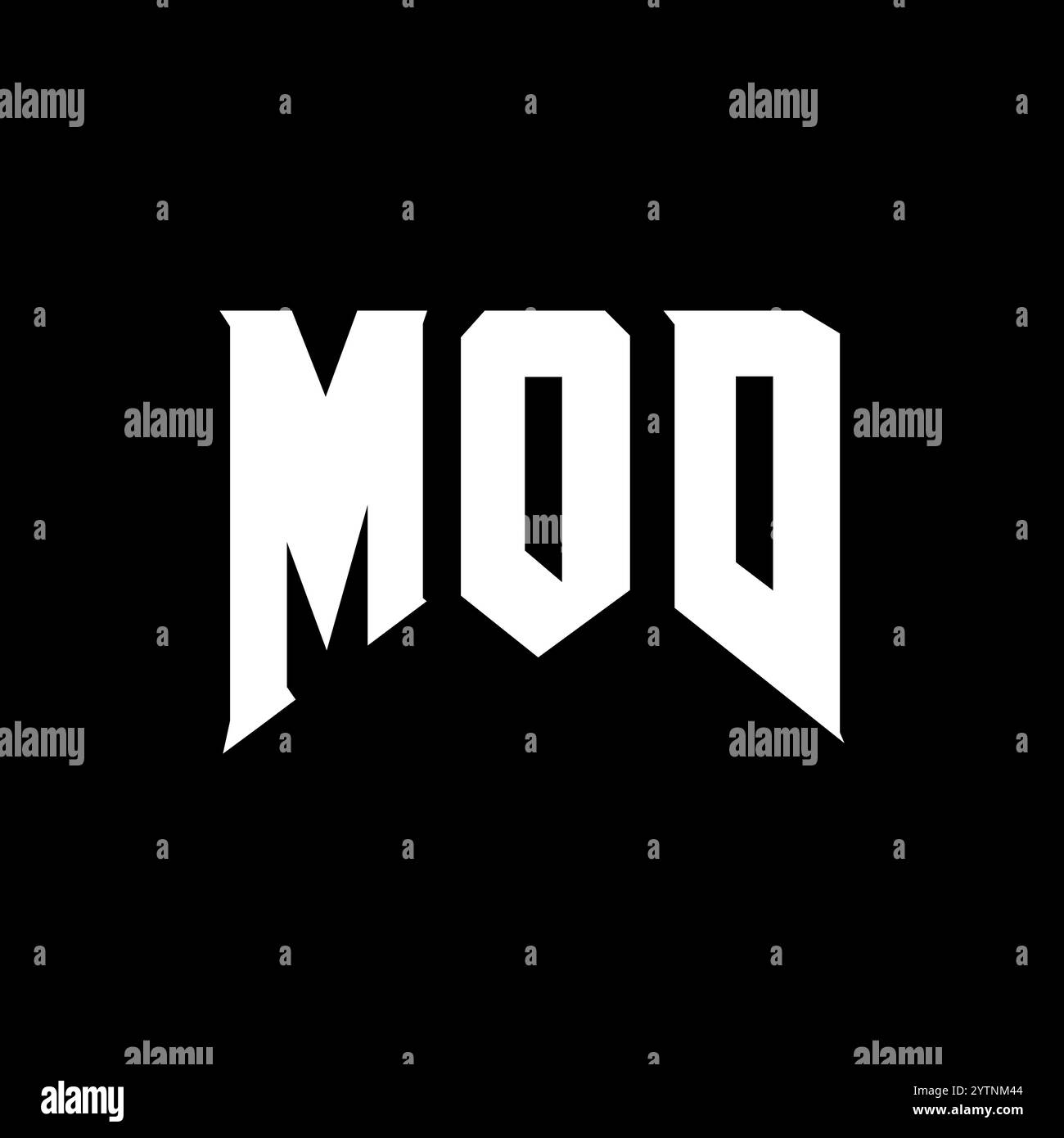MOD letter logo design for technology company. MOD logo design black ...