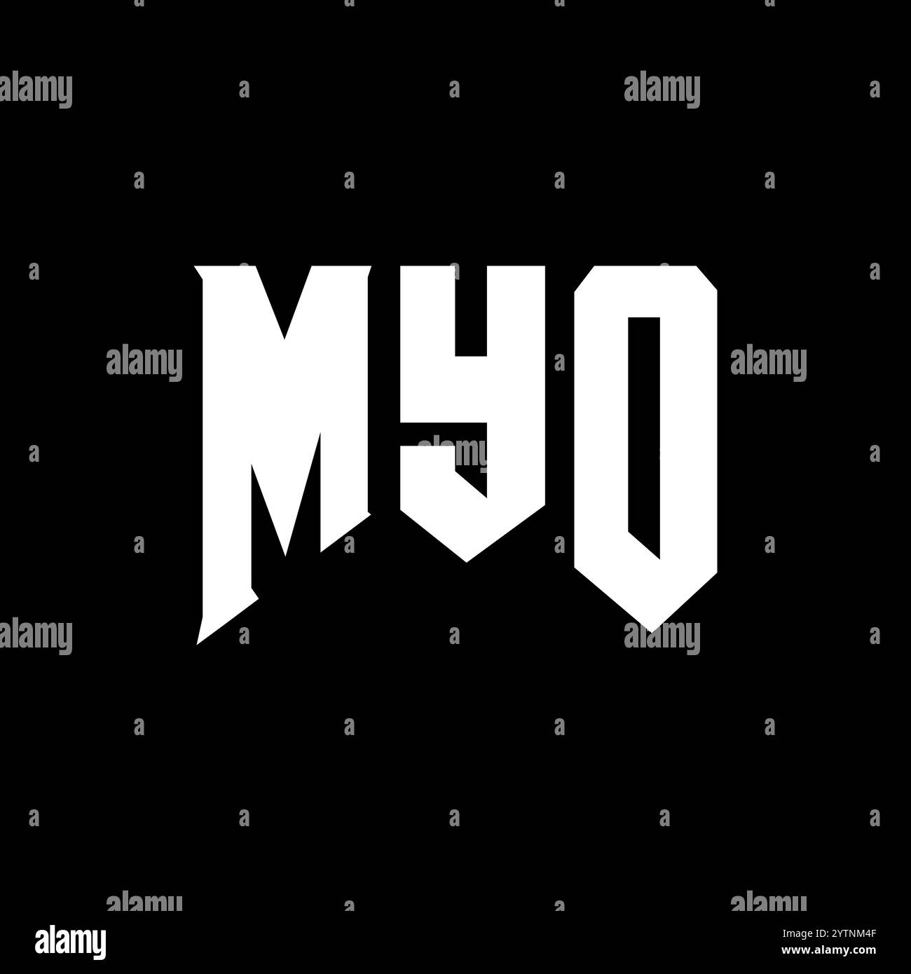MYO letter logo design for technology company. MYO logo design black ...
