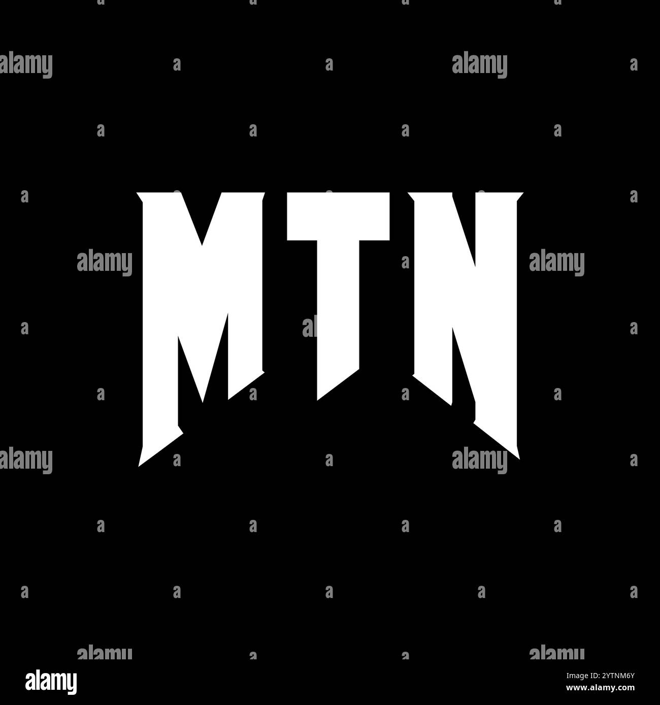 MTN letter logo design for technology company. MTN logo design black ...