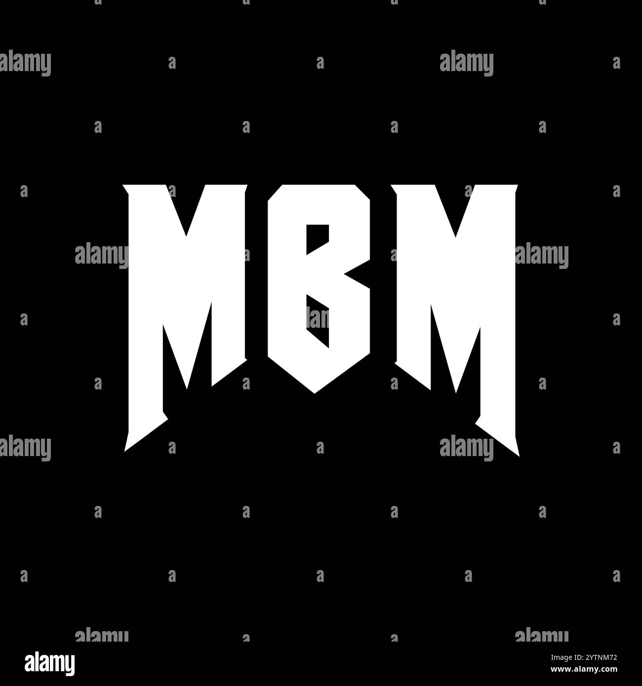 MBM letter logo design for technology company. MBM logo design black and white color combination ...