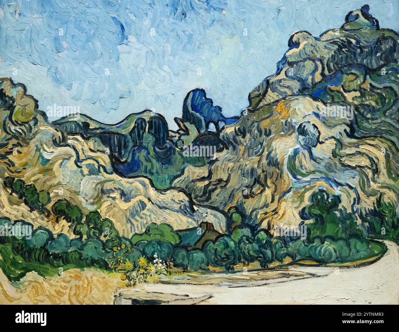 Van Gogh Mountains at Saint Remy,1889, oil on canvas. Vincent Van Gogh ...