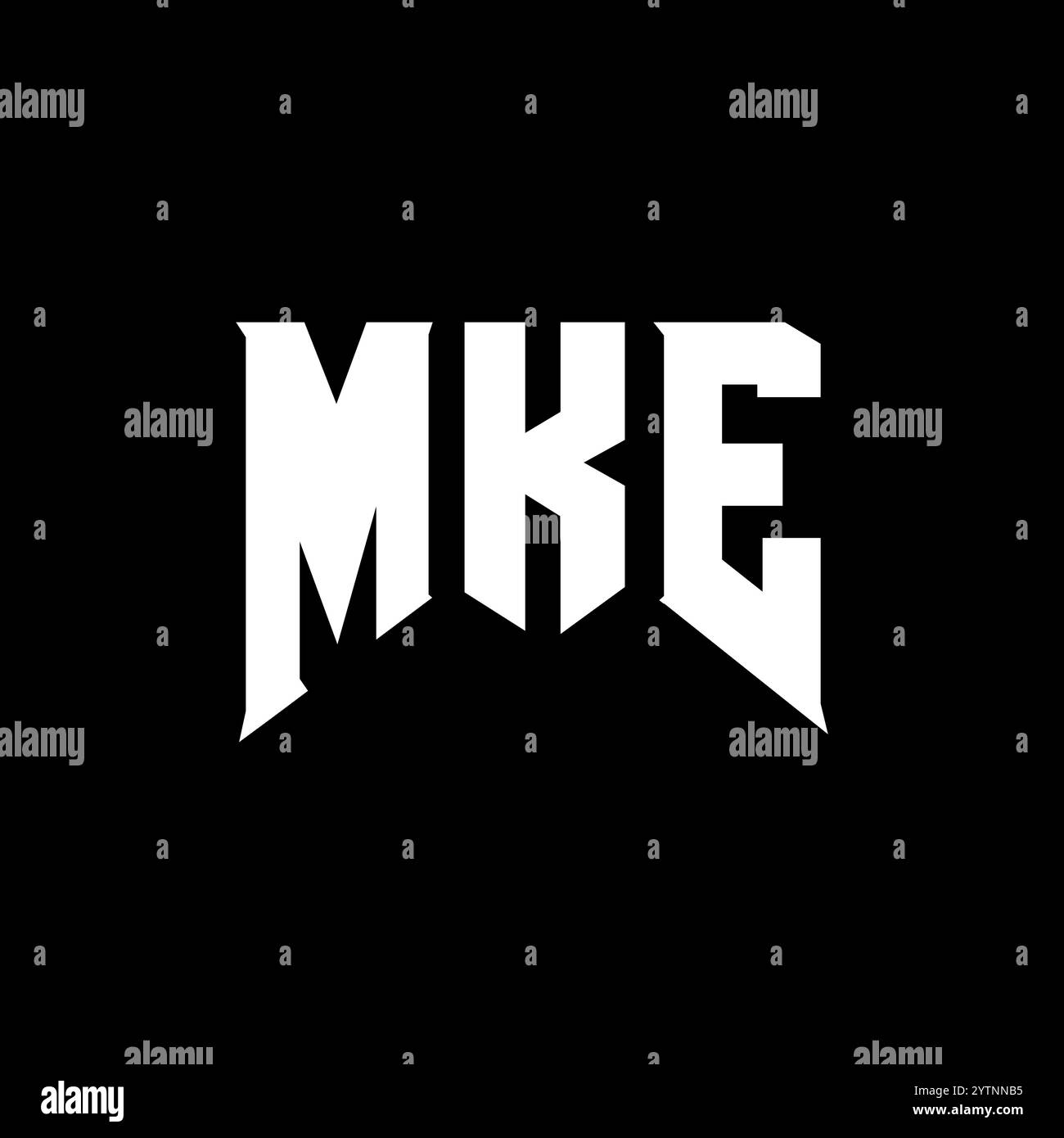 MKE letter logo design for technology company. MKE logo design black ...