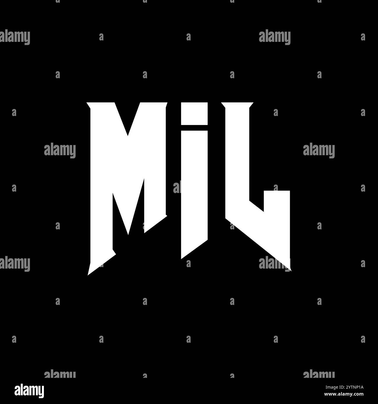 MIL letter logo design for technology company. MIL logo design black ...