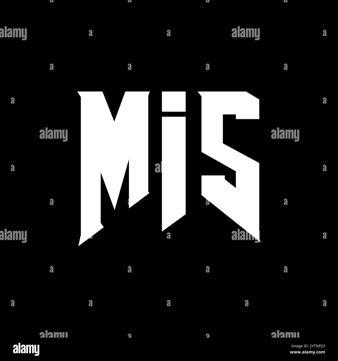 MIS letter logo design for technology company. MIS logo design black and white color combination ...