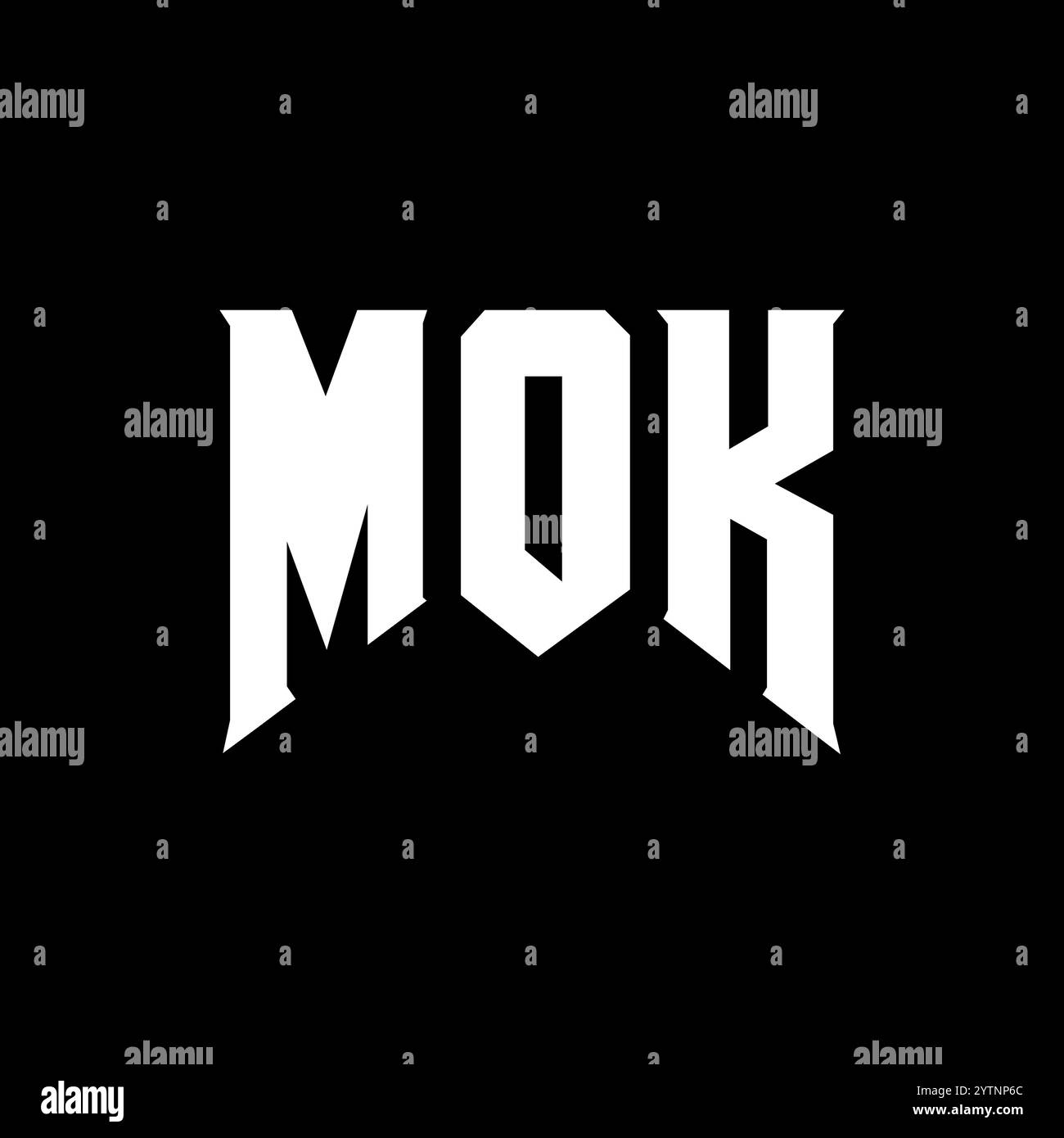 MOK letter logo design for technology company. MOK logo design black and white color combination ...
