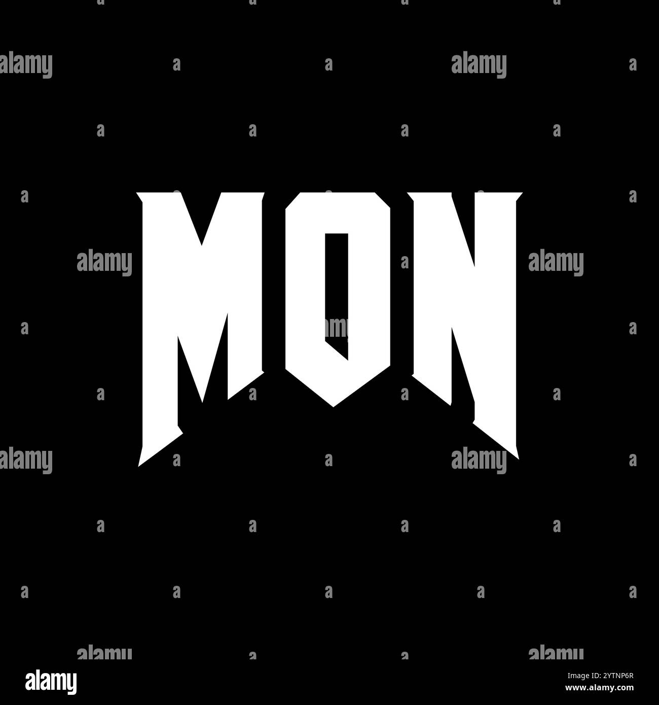 MON letter logo design for technology company. MON logo design black ...